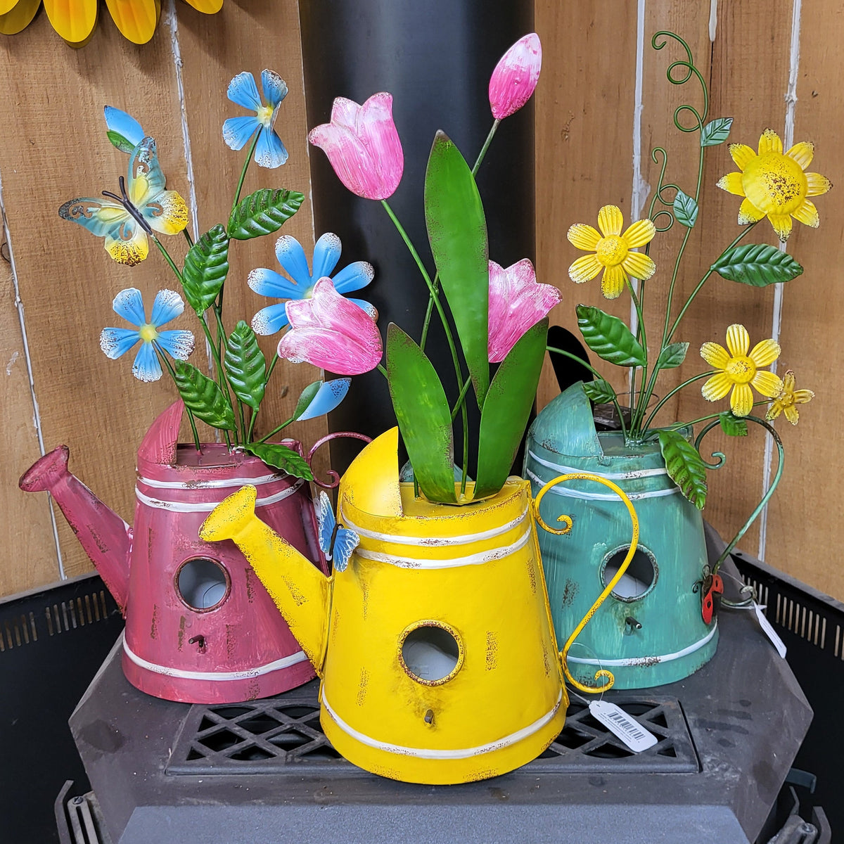 Metal Watering Can Bird House – Carp Garden Centre - West Ottawa