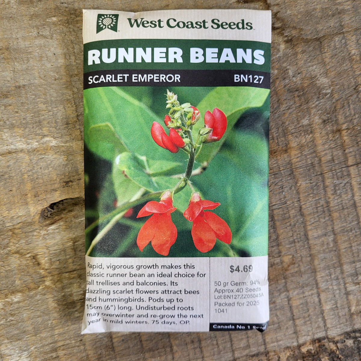 Beans 'Scarlett Emperor' Seeds - West Coast Seeds – Carp Garden Centre ...