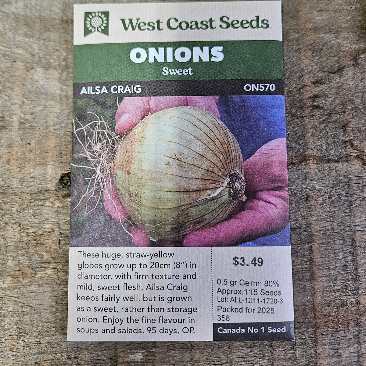 Onions 'Ailsa Craig'- West Coast Seeds – Carp Garden Centre - West Ottawa
